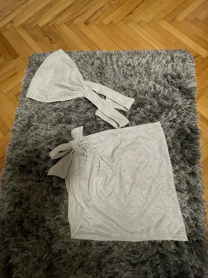 NOVO Šljokičasta Srebrna marama za plazu