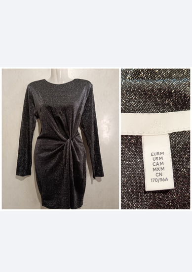 H&M srebrna haljina za posebne prilike