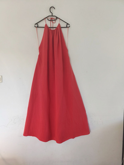 ZARA haljina *bez leđa* Lan i viskoza