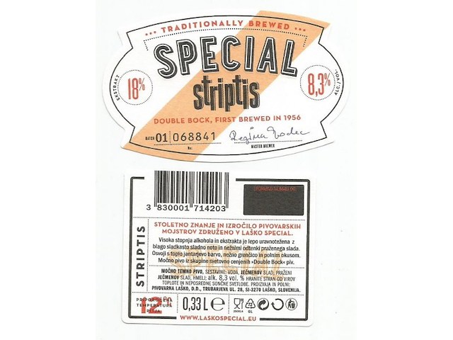 LASKO SPECIAL pivska etiketa