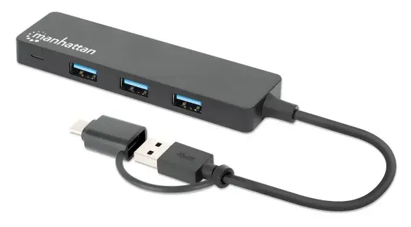 USB-C HUB 4port Manhattan 180863 3.2 G1+USB-C/5Gbps/CrniID: EK000865723