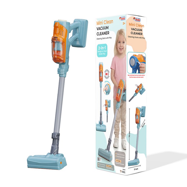Dede Mini Clean Dečiji Usisivač – Interaktivni Usisivač sa Zvukom