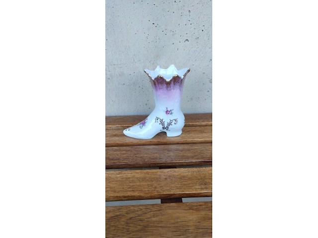 Retro porcelanska vaza cipelica GDR 13cm
