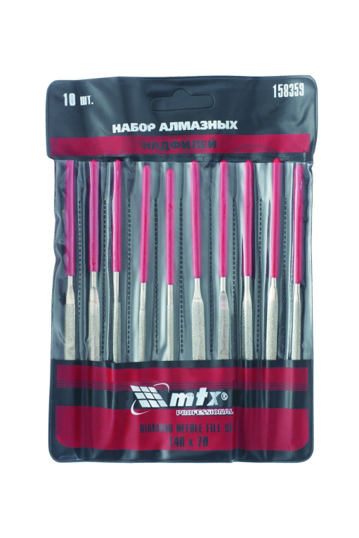 Set dijamantskih turpija , 10 delova, 140x50x3 MTX 158359