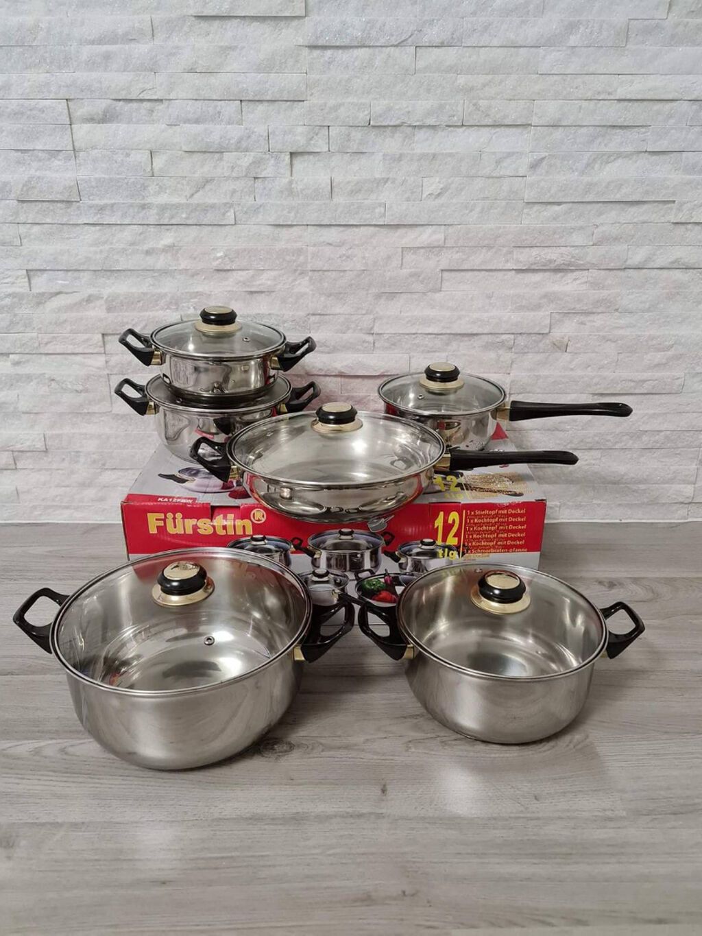 Set sudova Fürstin – 12 delova, nerđajući čelik Komplet kuhinjskog