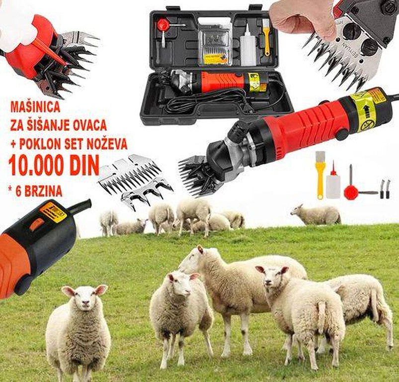 Mašinica za šišanje ovaca – električni trimer sa 6 nivoa brzine