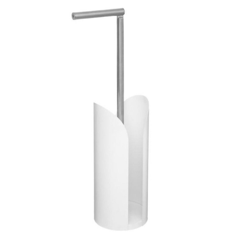 DRŽAČ TOALET PAPIRA FIVE METAL BELA
