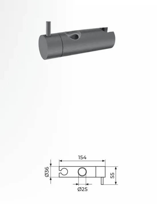 KLIZNI DRŽAČ TUŠA ZA USPONSKI TUŠ D.25MM – GEE.O