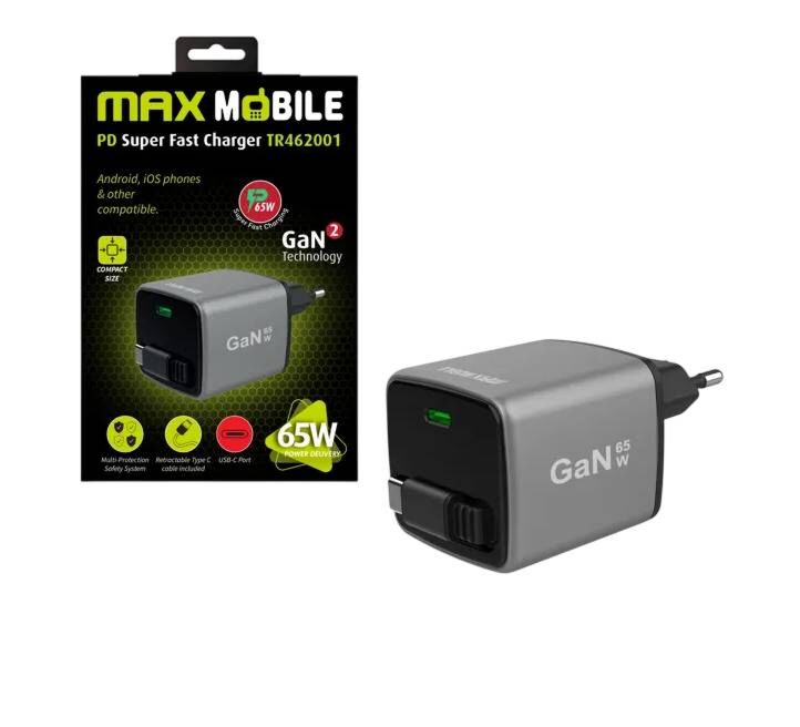 MAXMOBILE SUPER BRZI KUĆNI PUNJAČ TR462001 GAN2 - 65W