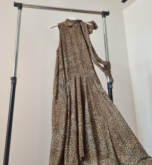 Zara Halter Haljina Animal Print NOVA XS/S