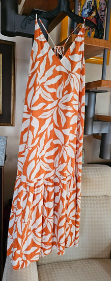 H&M floral maxi pamuk/viskoza haljina bez leđa