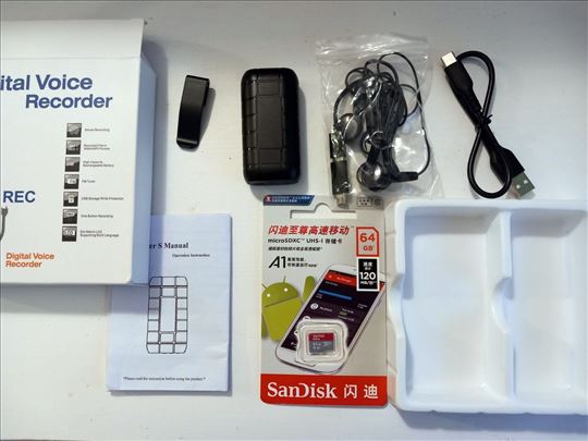 Pro prisluškivač 128gb 500 sati -20 dana na glas