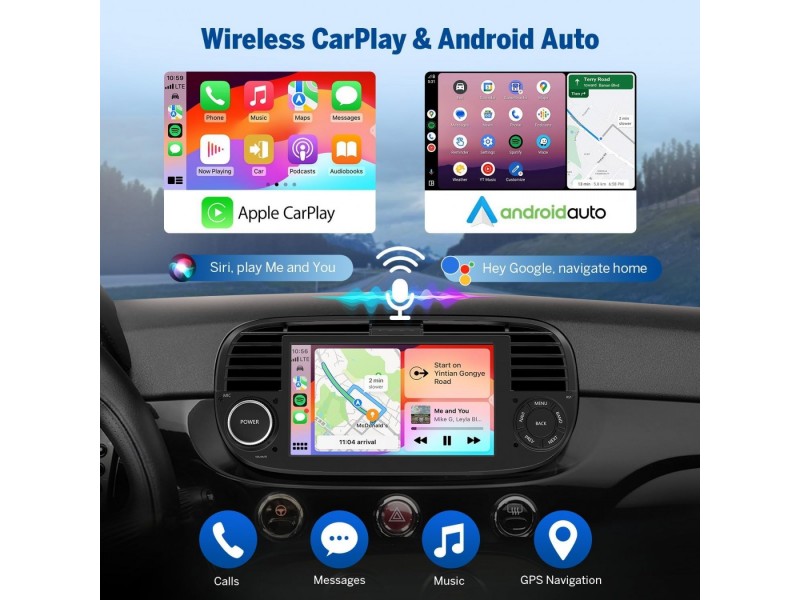 Android 13 multimedija za Fiat 500 (2007–2015) 2+32GB