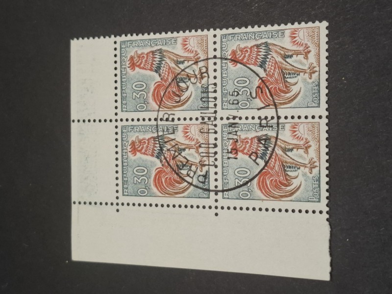 Francuska 1965 pevac četverac # sa pečatom