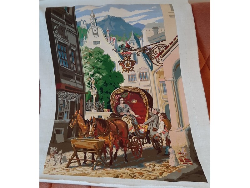 Svadbene kočije (Medeni mesec) ORIGINAL Vilerov goblen