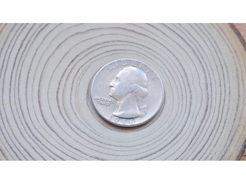 USA QUARTER DOLLAR 1966 GODINA