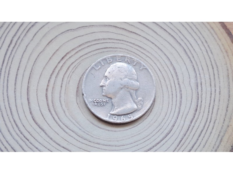 USA QUARTER DOLLAR 1965 GODINA