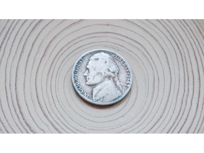 USA FIVE CENTS 1942 GODINA
