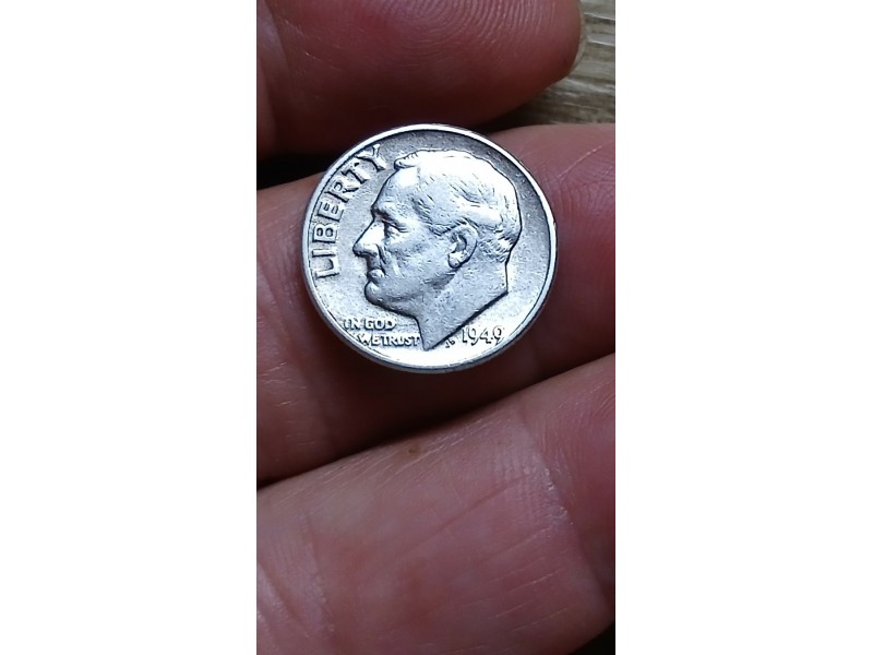 KO 352 - USA - 1 dima 1949 - srebro 2,5 g - opis -