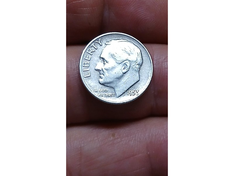 KO 353 - USA - 1 dima 1953 D - srebro 2,5 g - opis -
