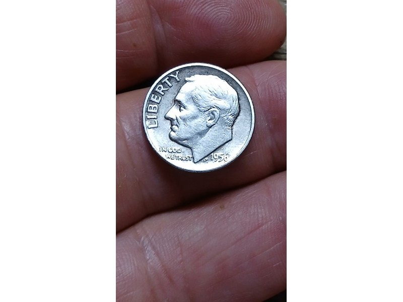 KO 354 - USA - 1 dima 1956 D - srebro 2,5 g - opis -