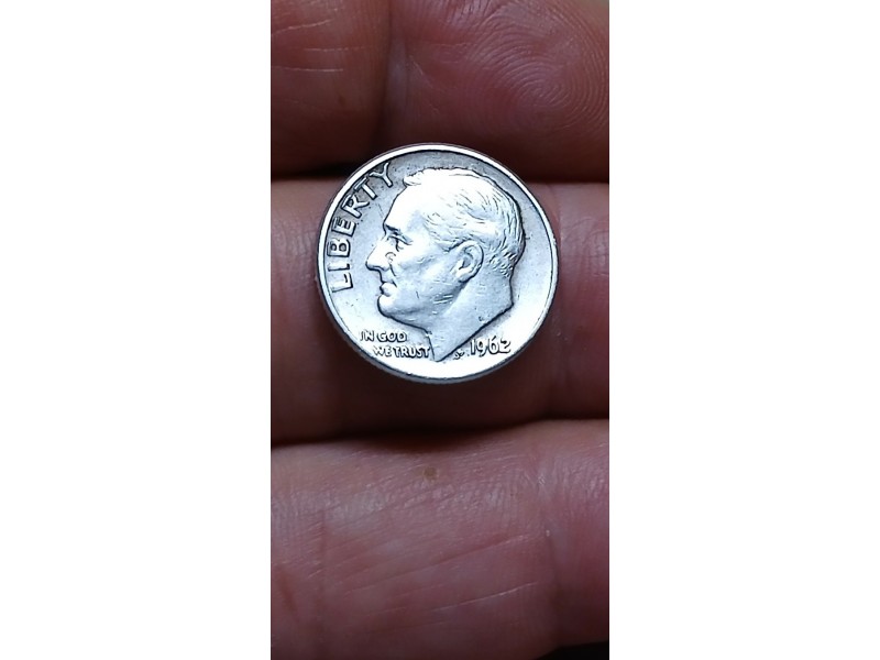 KO 355 - USA - 1 dima 1962 D - srebro 2,5 g - opis -