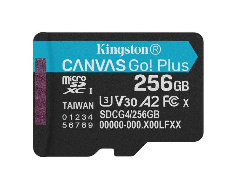 KINGSTON Memorijska kartica U3 V30 microSDXC 256GB Canvas Go Plus 200MB/s A2 SDCG4/256GBSP