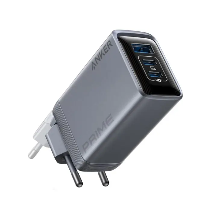ANKER Prime 100W GaN zidni brzi punjač, 3-porta (2x USB-C i 1x USB-A) srebrni
