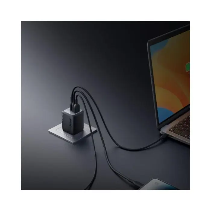 ANKER Prime 67W GaN zidni brzi punjač, 3-porta (2x USB-C i 1x USB-A) crni