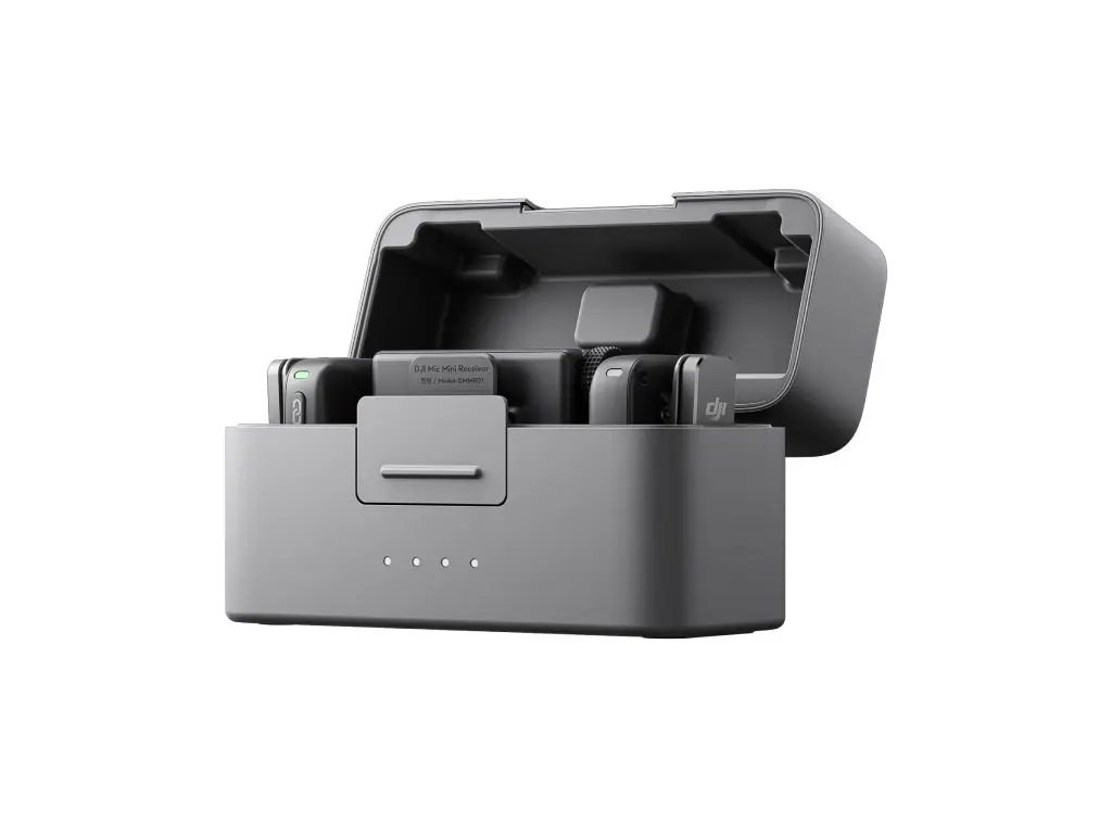 DJI Bežični mikrofonski set Mic Mini, 2 TX + 1 RX + kutiјa za punjenje, tamno siva