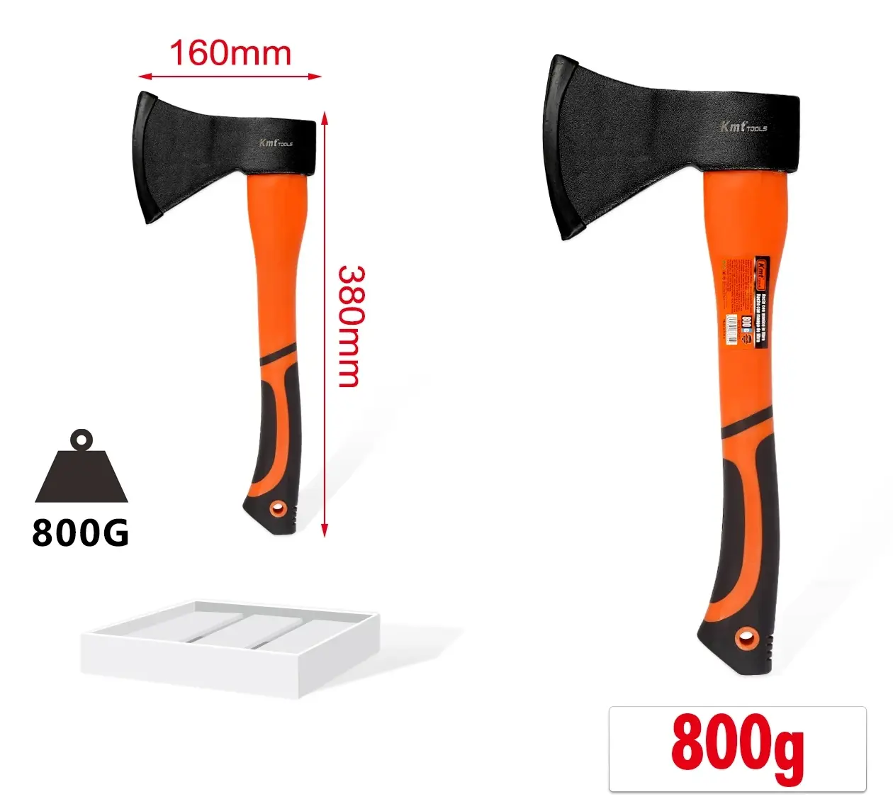KMT Sekira sa drškom od vlakana, 800g