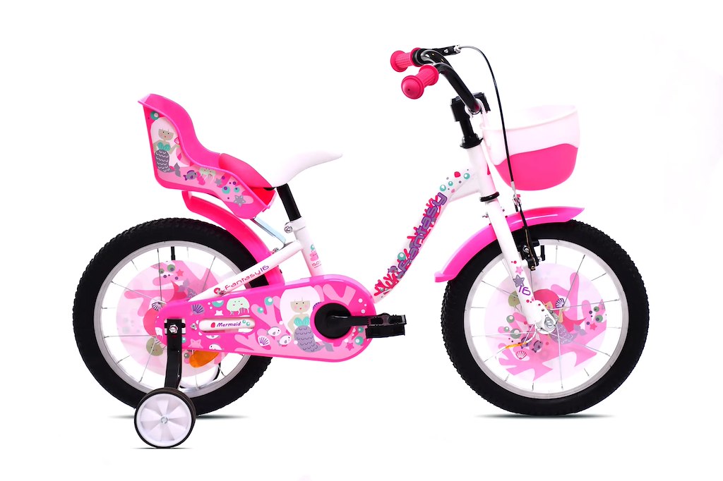 BICIKL ADRIA FANTASY 16"HT belo-pink