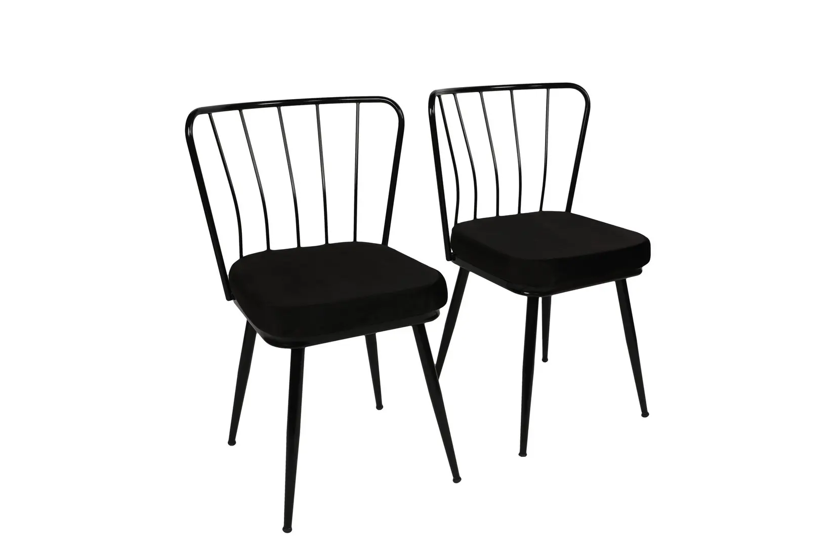 Hanah Home Set 2 trpezarijske stolice Crni