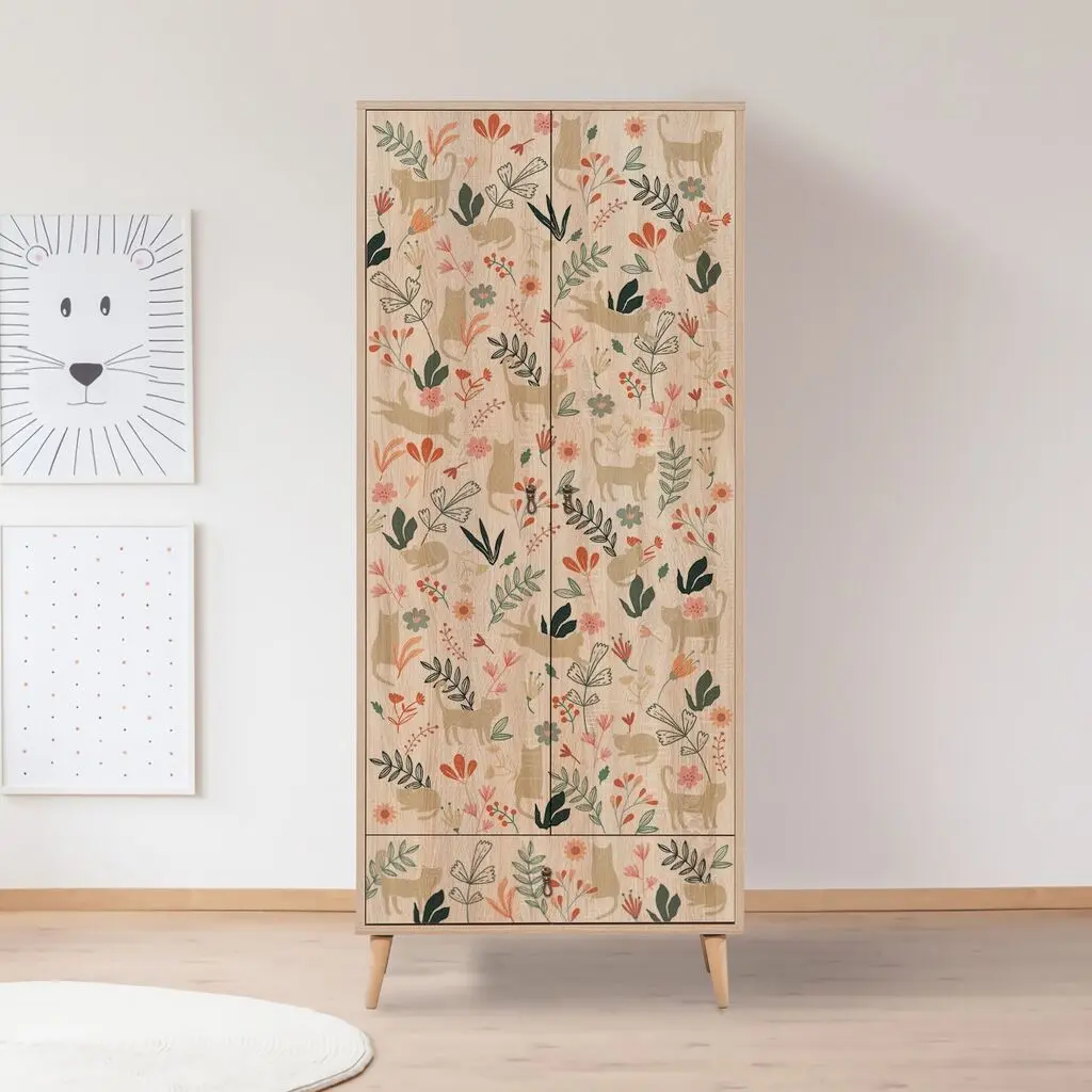 Hanah home Ormar City Gardrop Cat 80x190x45cm Šareni