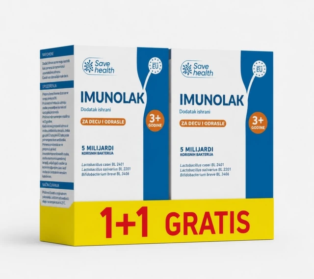 Imunolak probiotik, 30 kapsula 1+1 GRATIS
