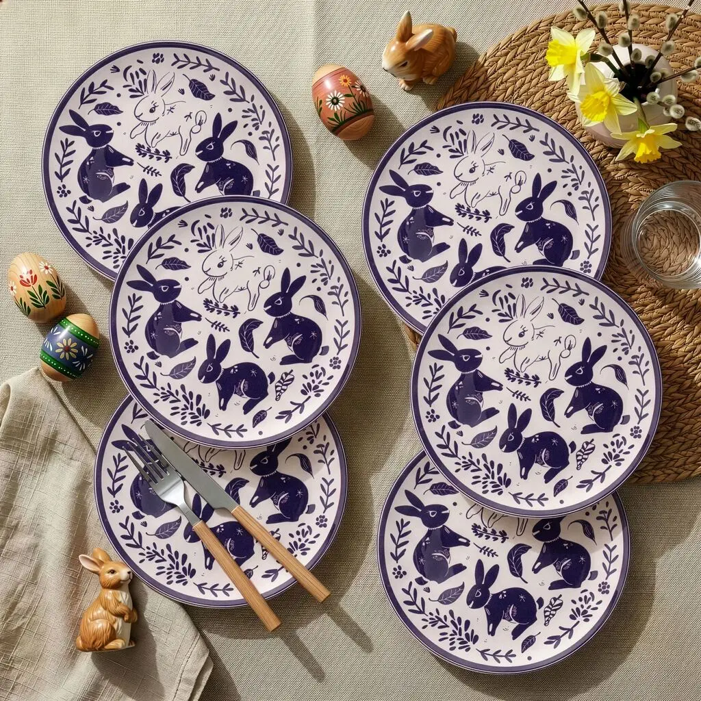 Hermia Set dezertnih tanjira, 6 komada, Ljubičasti