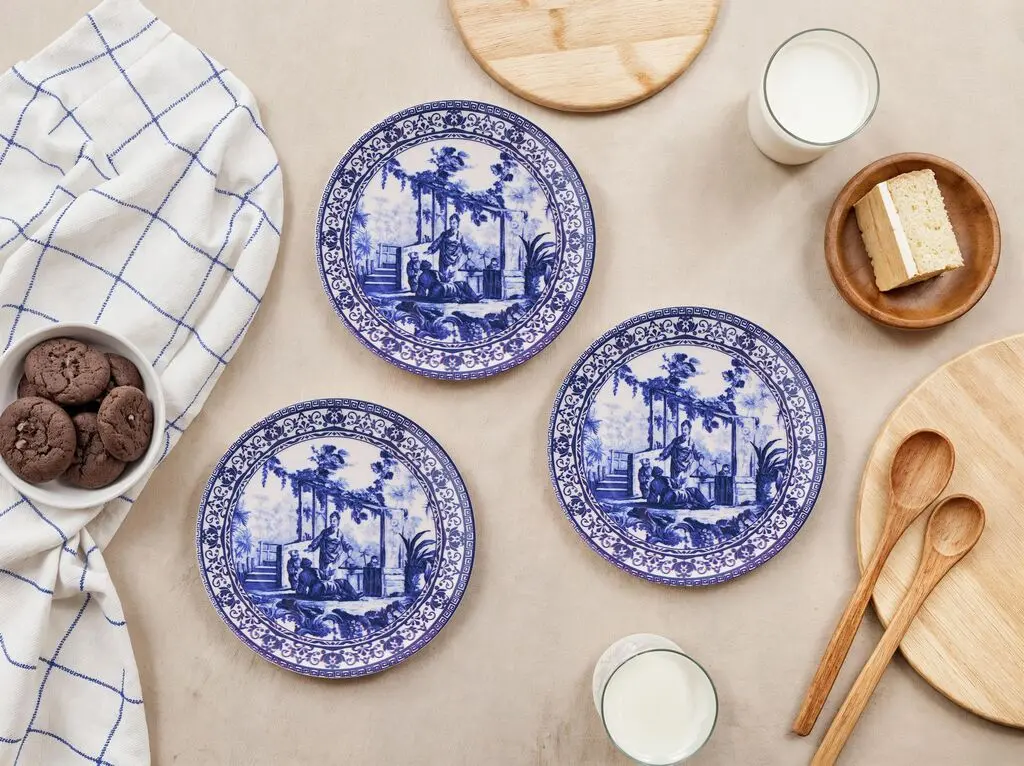 Hermia Set dezertnih tanjira, 6 komada, Plavi