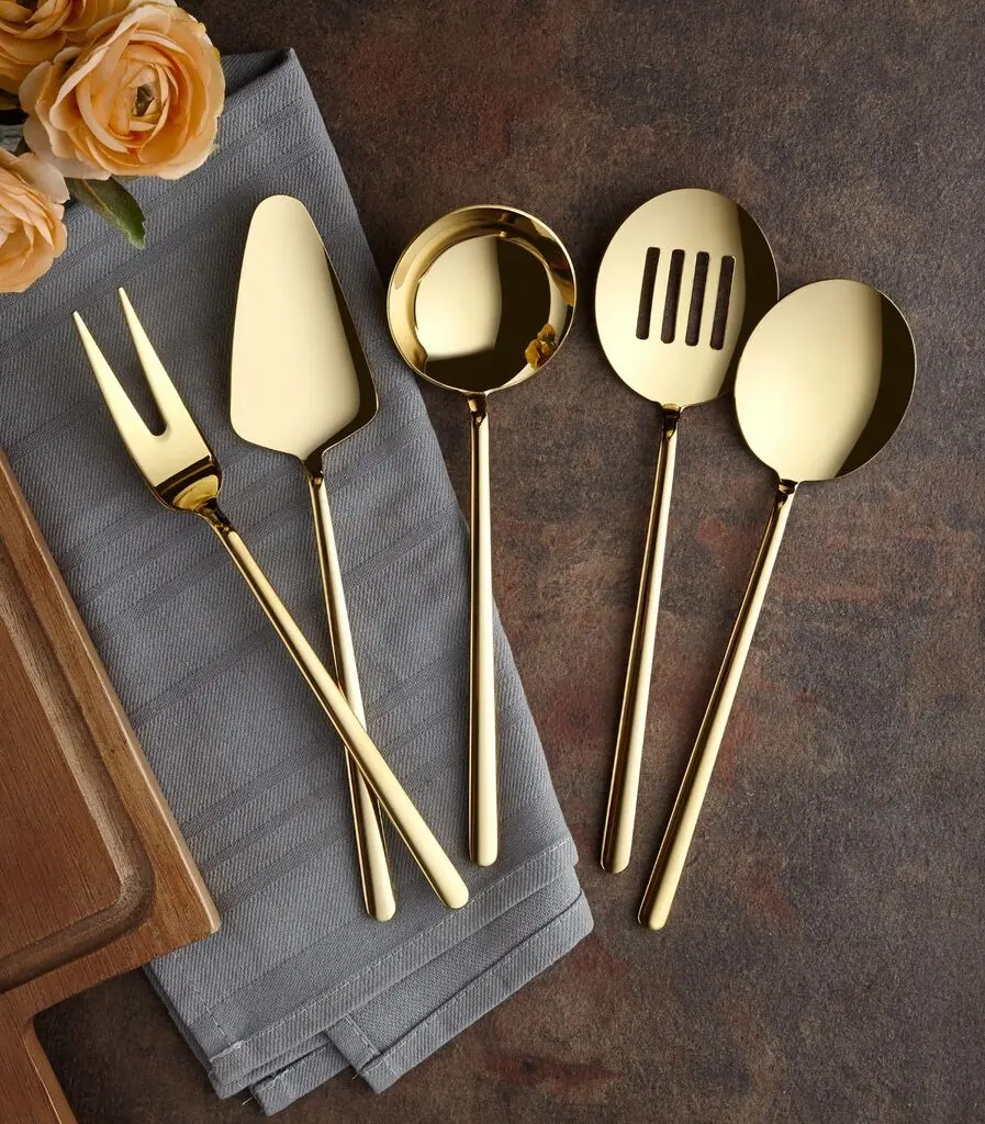 Hermia Servisni set, 5 komada, Zlatne boje