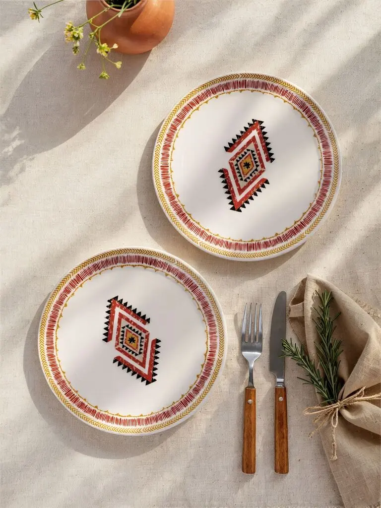 Hermia Set dezertnih tanjira, 6 komada, Beli