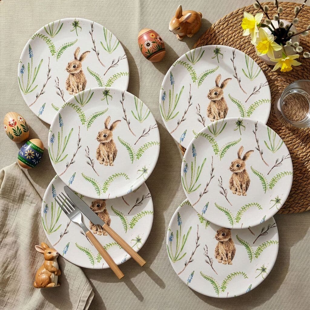 Hermia Set dezertnih tanjira, 6 komada, Šareni