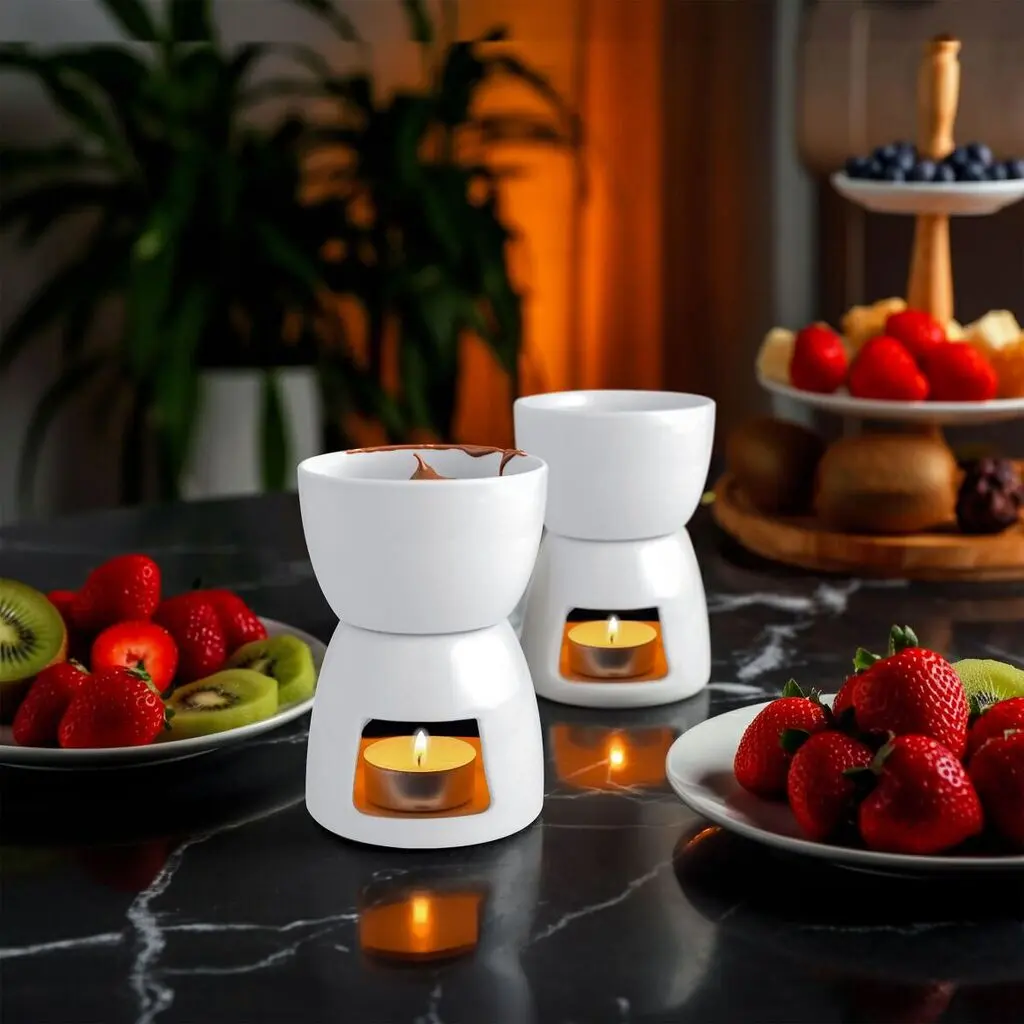 Hermia Set za serviranje kolača Fondue, Beli