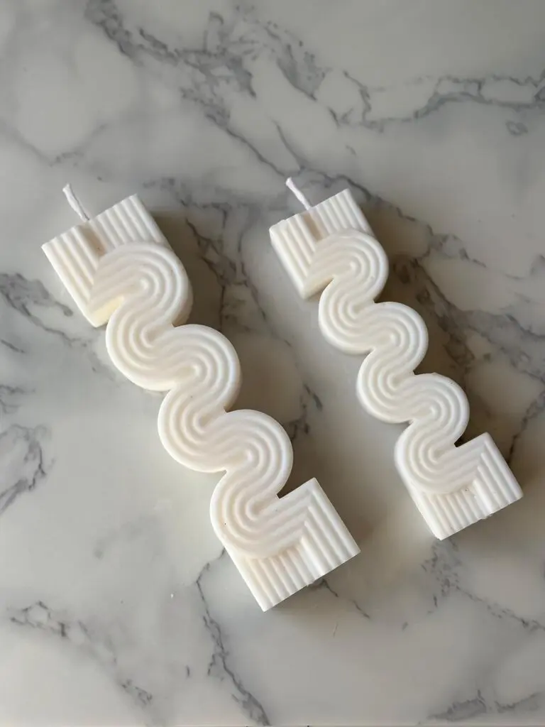 Aberto Design Set Betonskih sveća 37ST, Beli