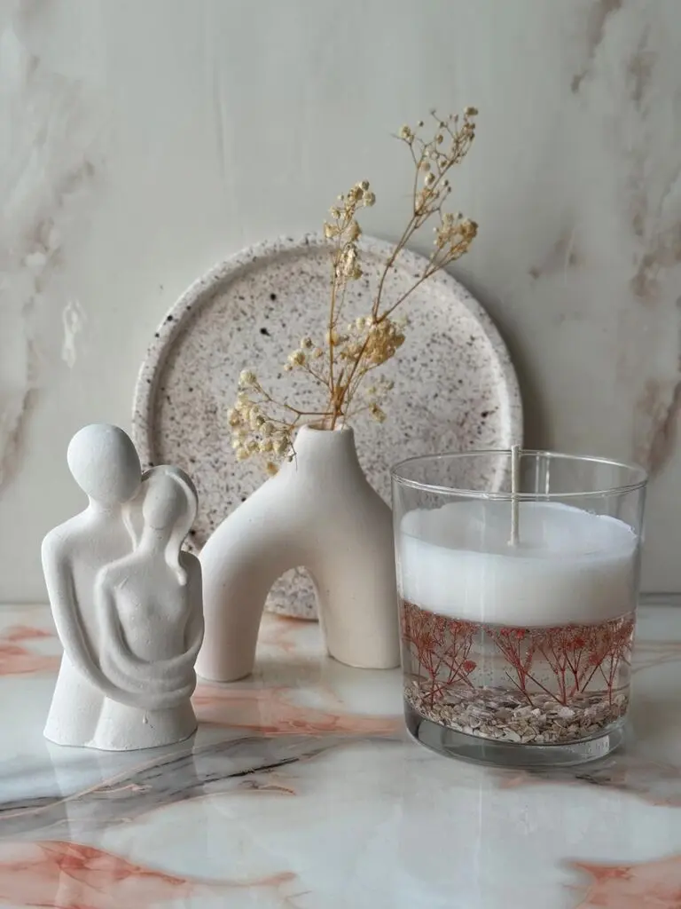 Aberto Design Set Betonskih sveća 31ST, Beli