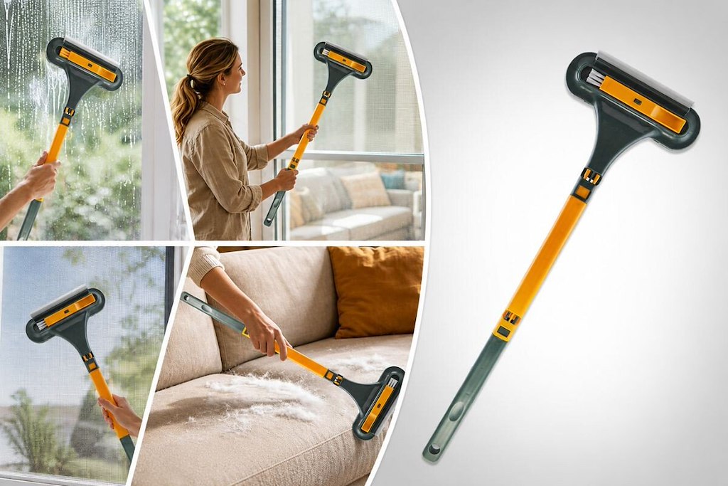 Komplet za čišćenje Detalyx™: četka sa drškom od 63 cm, mini četka za detalje i strugač    3 u 1