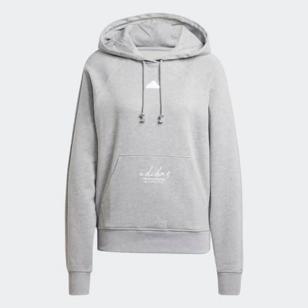 Adidas Ženski duks sa kapuljačom Bluw q3 ft hd, Sivi