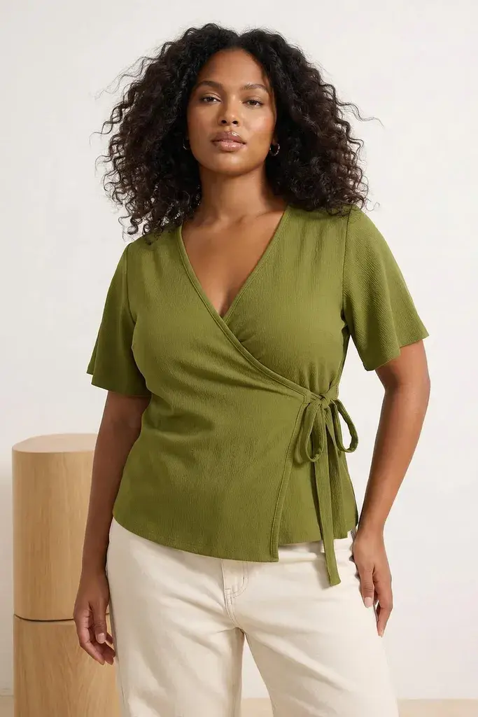 Trendyol Curve Ženska bluza Tbbss23Ah00126, Zelena