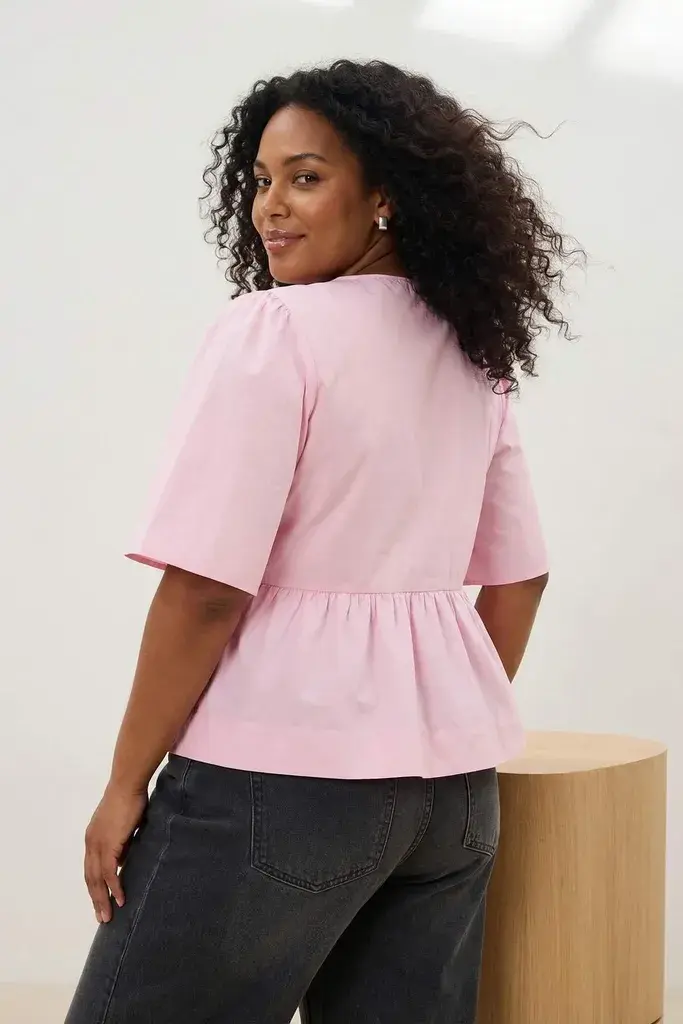 Trendyol Curve Ženska bluza Tbbaw25Af00021, Roze