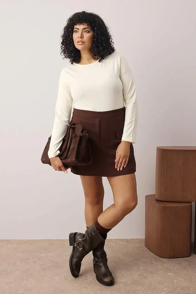 Trendyol Curve Ženska bluza Tbbaw26Af00027, Bež