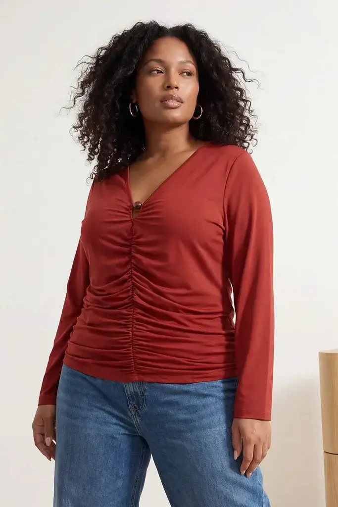 Trendyol Curve Ženska bluza Tbbaw26Af00066, Bordo