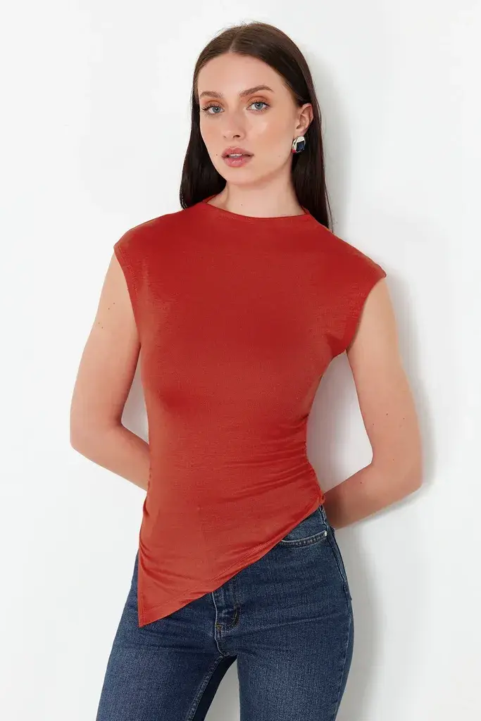 TRENDYOLMILLA Ženska bluza Twoss24Bz00534, Crvena